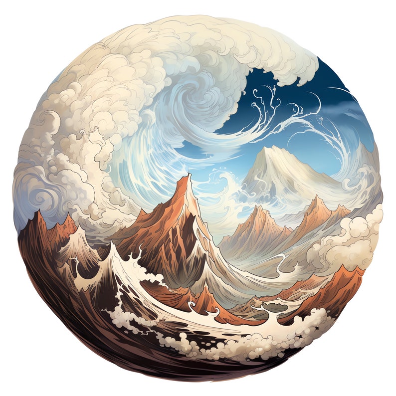 Landscapes, Seascapes and Cityscapes in a Whirlwind Clipart - 45 High ...
