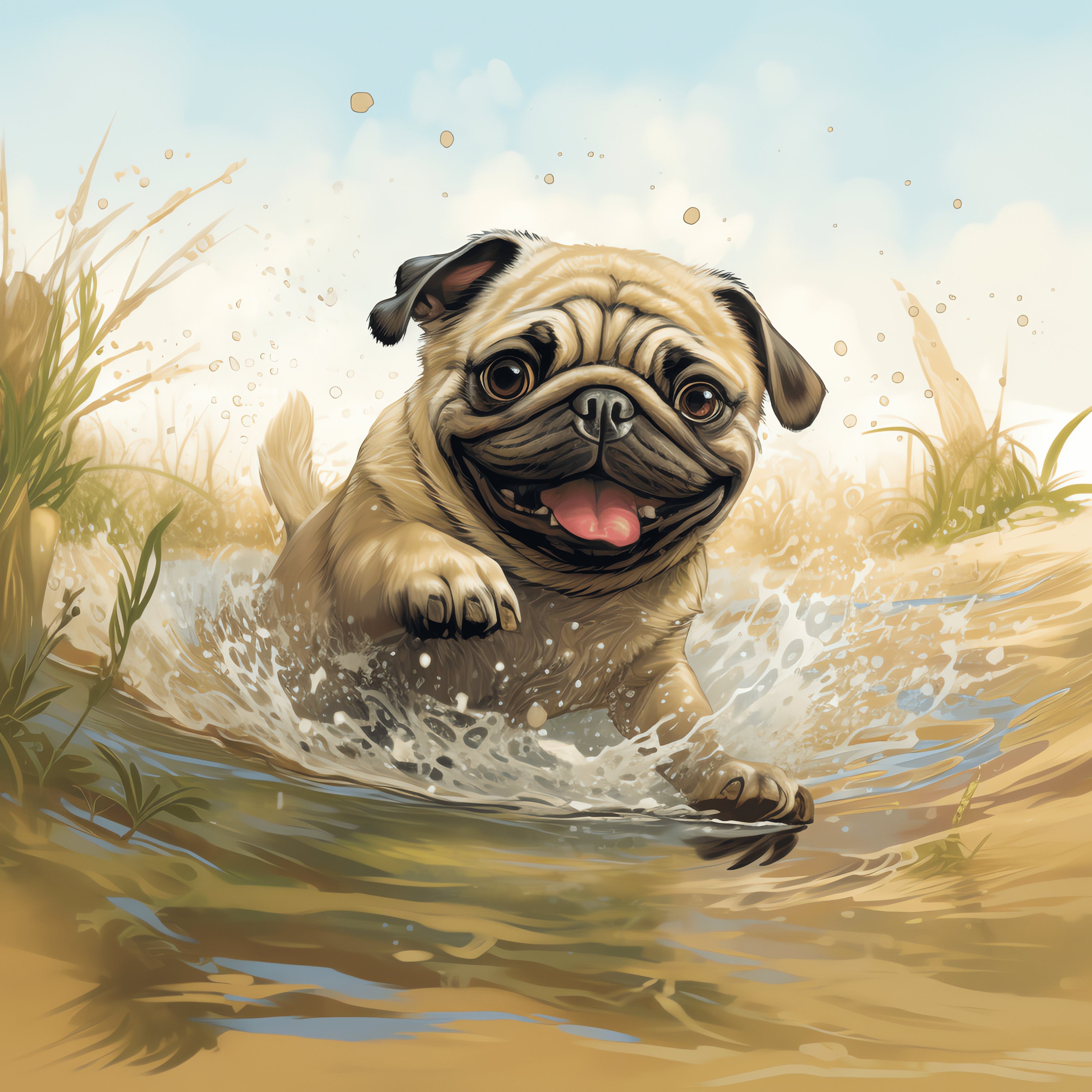 Mops Pug PNG Clipart 30 High Quality PNG Instant Download Card Making ...