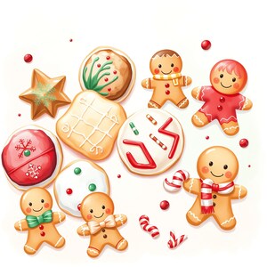 Christmas Gingerbread Clipart PNG Bundle - 44 High Quality PNG Instant ...