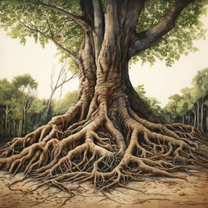 Intertwined Tree Roots PNG Clipart Bundle 50 High Quality PNG Instant ...