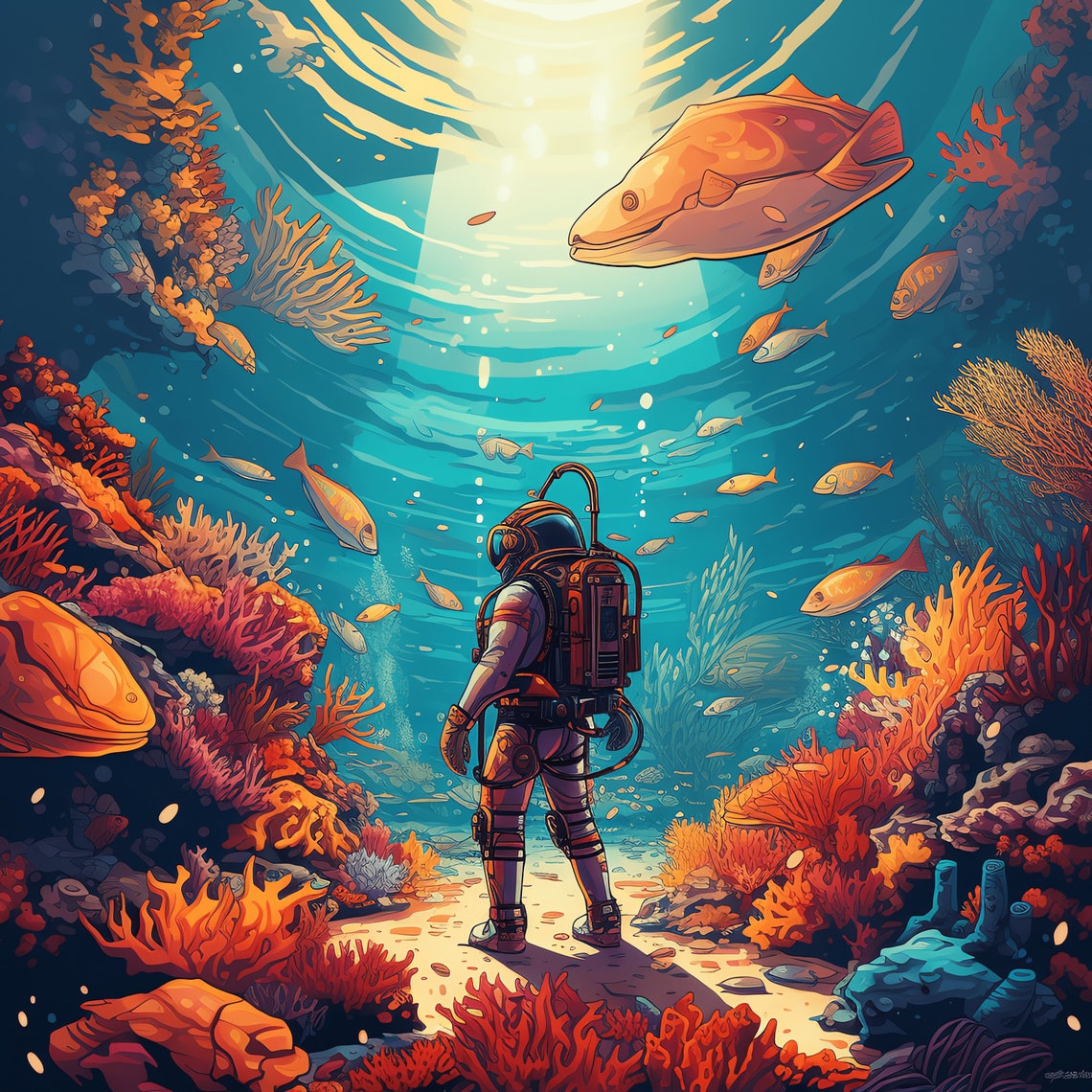 Astronaut Underwater PNG Clipart Bundle 40 High Quality PNG - Etsy