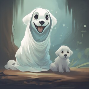 Cute Ghost Dog PNG Clipart Bundle 45 High Quality PNG - Etsy
