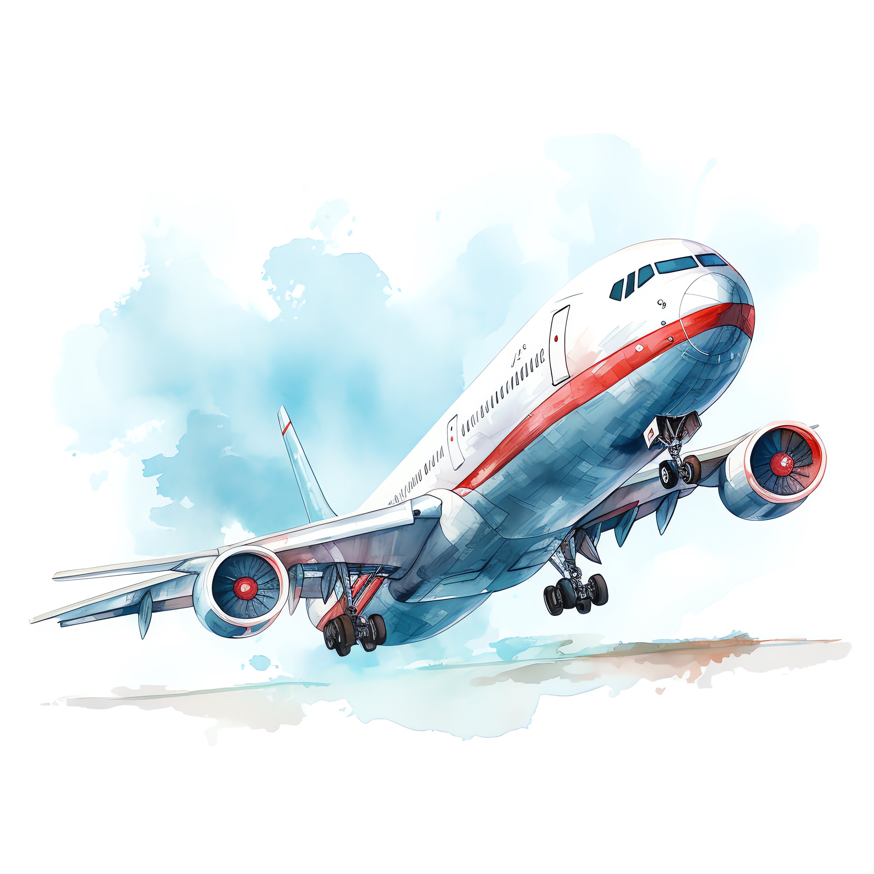 Airplane and Helicopter Clipart - 40 High Quality Jpgs - Digital ...