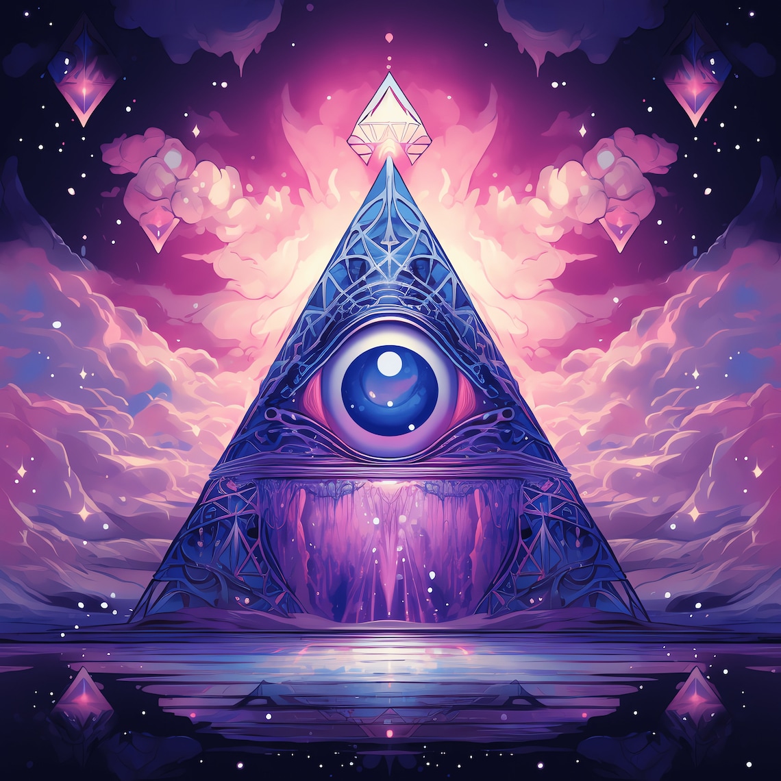 Pyramid With Eye PNG Clipart 45 High Quality PNG Instant Download Card ...