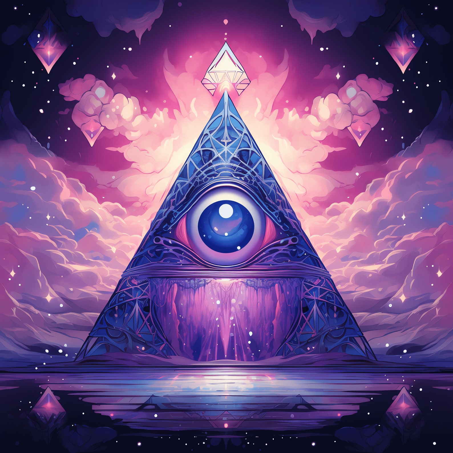 Pyramid With Eye PNG Clipart 45 High Quality PNG Instant Download Card ...