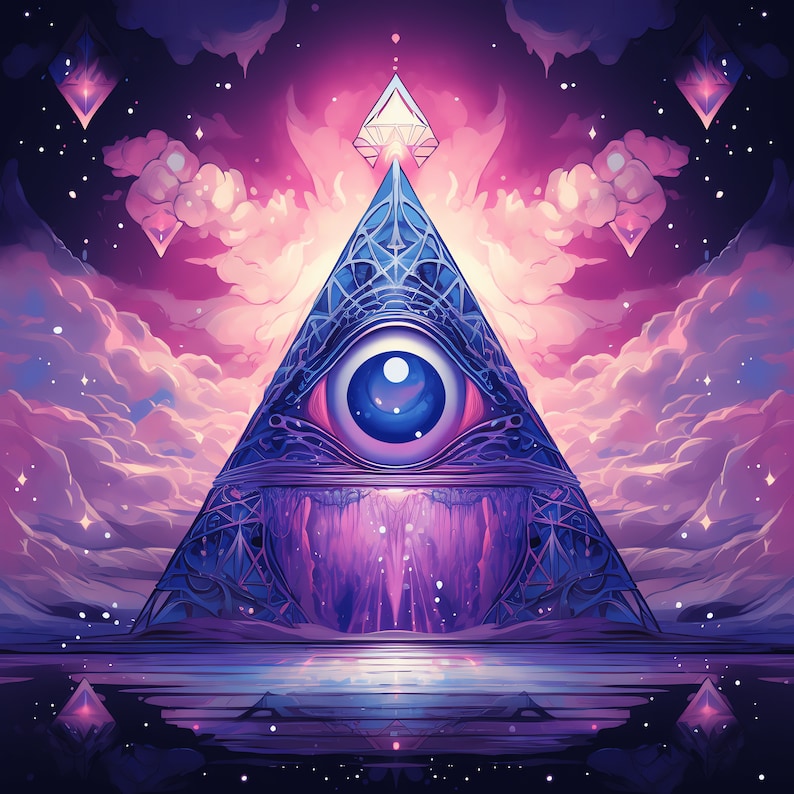 Pyramid With Eye PNG Clipart 45 High Quality PNG Instant Download Card ...