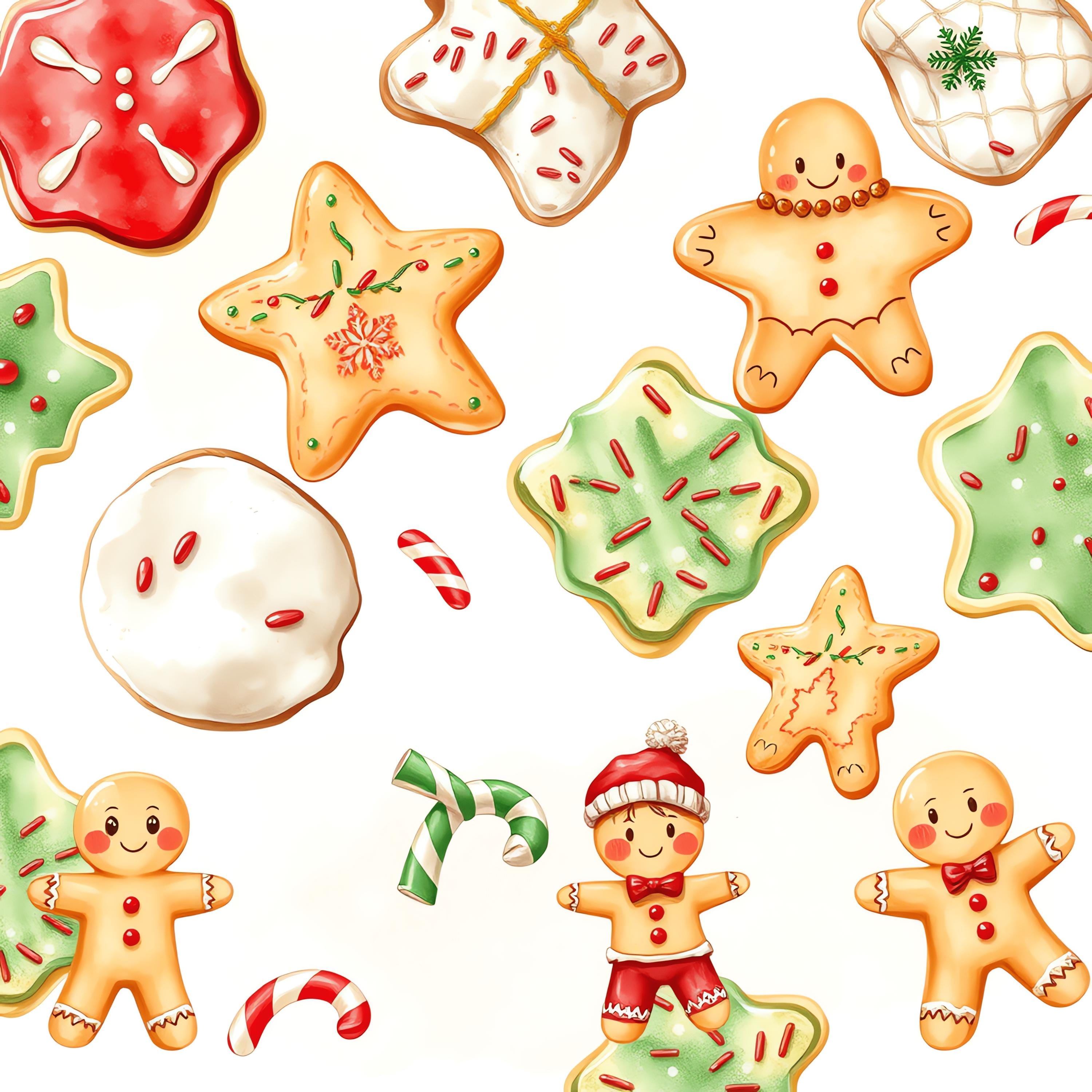 Christmas Gingerbread Clipart PNG Bundle - 44 High Quality PNG Instant ...