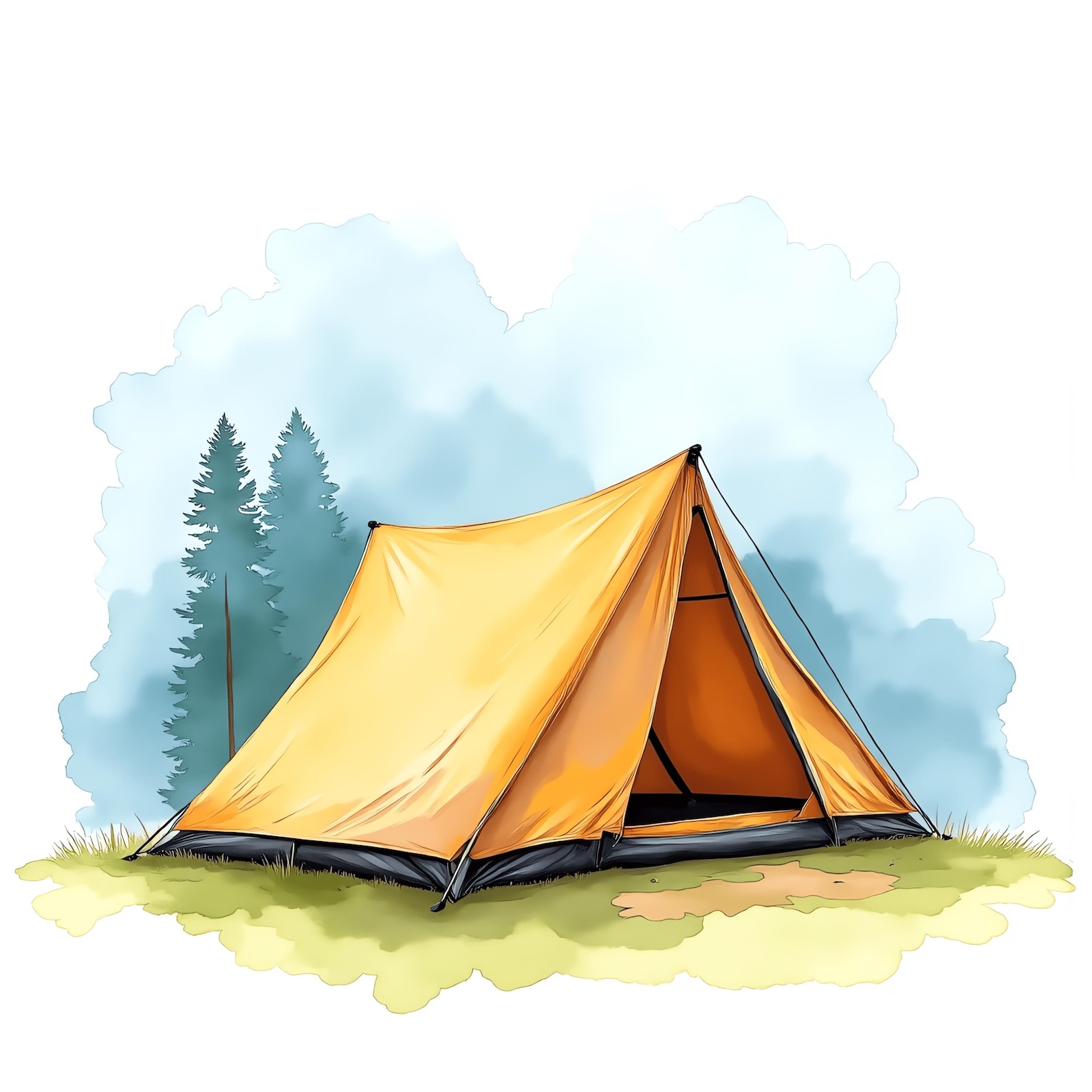 Camping Tent Clipart Bundle - 49 High Quality PNG - Instant Download ...
