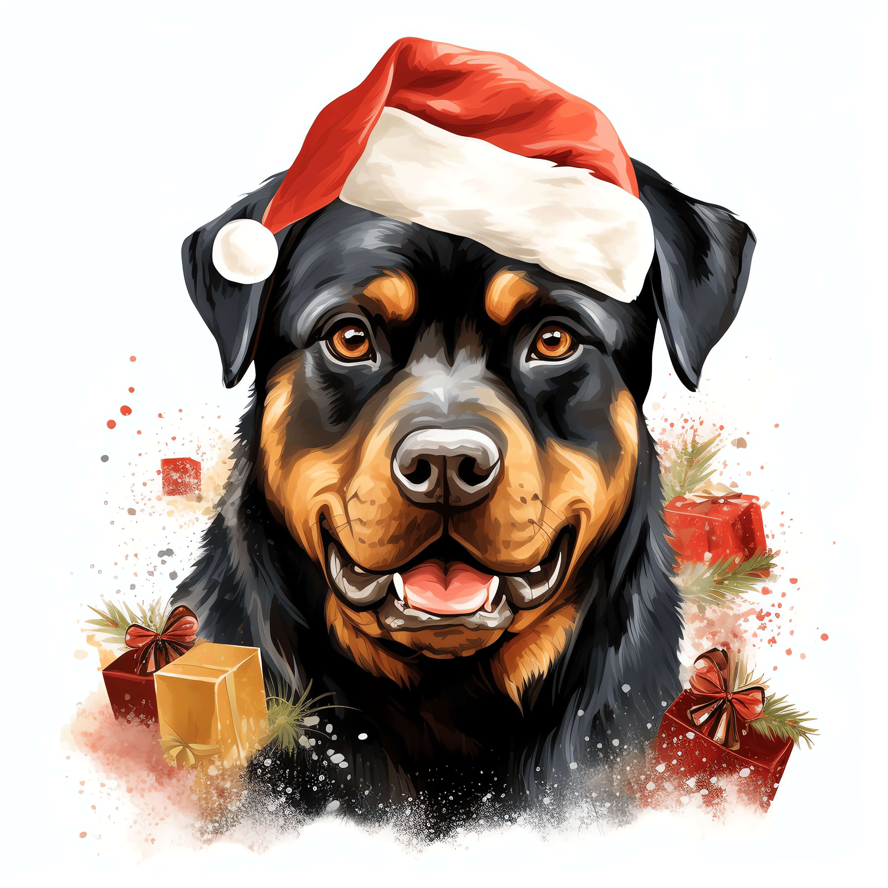 Christmas Rottweiler PNG Clipart Bundle 49 High Quality PNG - Etsy