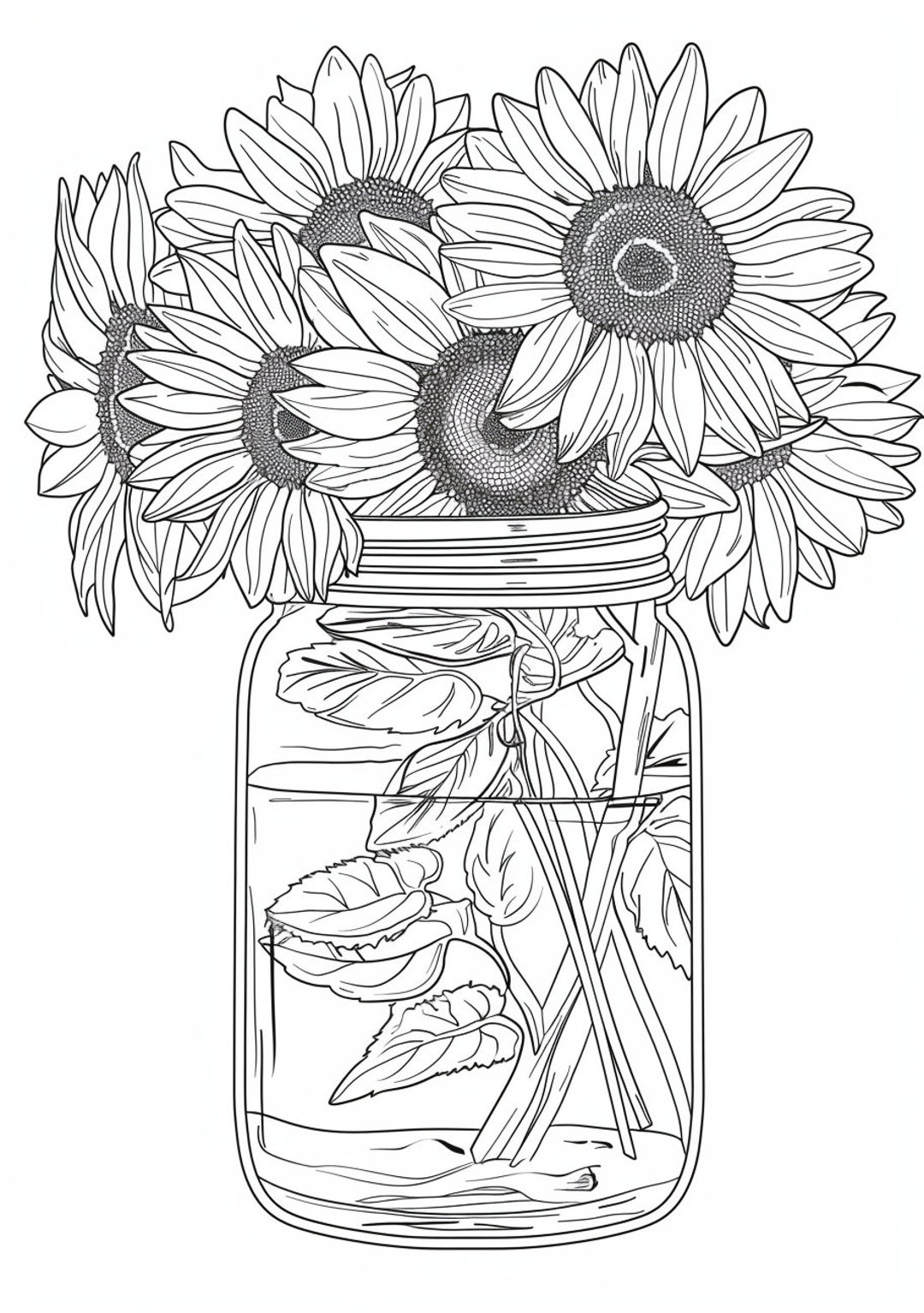 Flower Jar Coloring Pages PDF Bundle - 34 High Quality Images - Instant ...