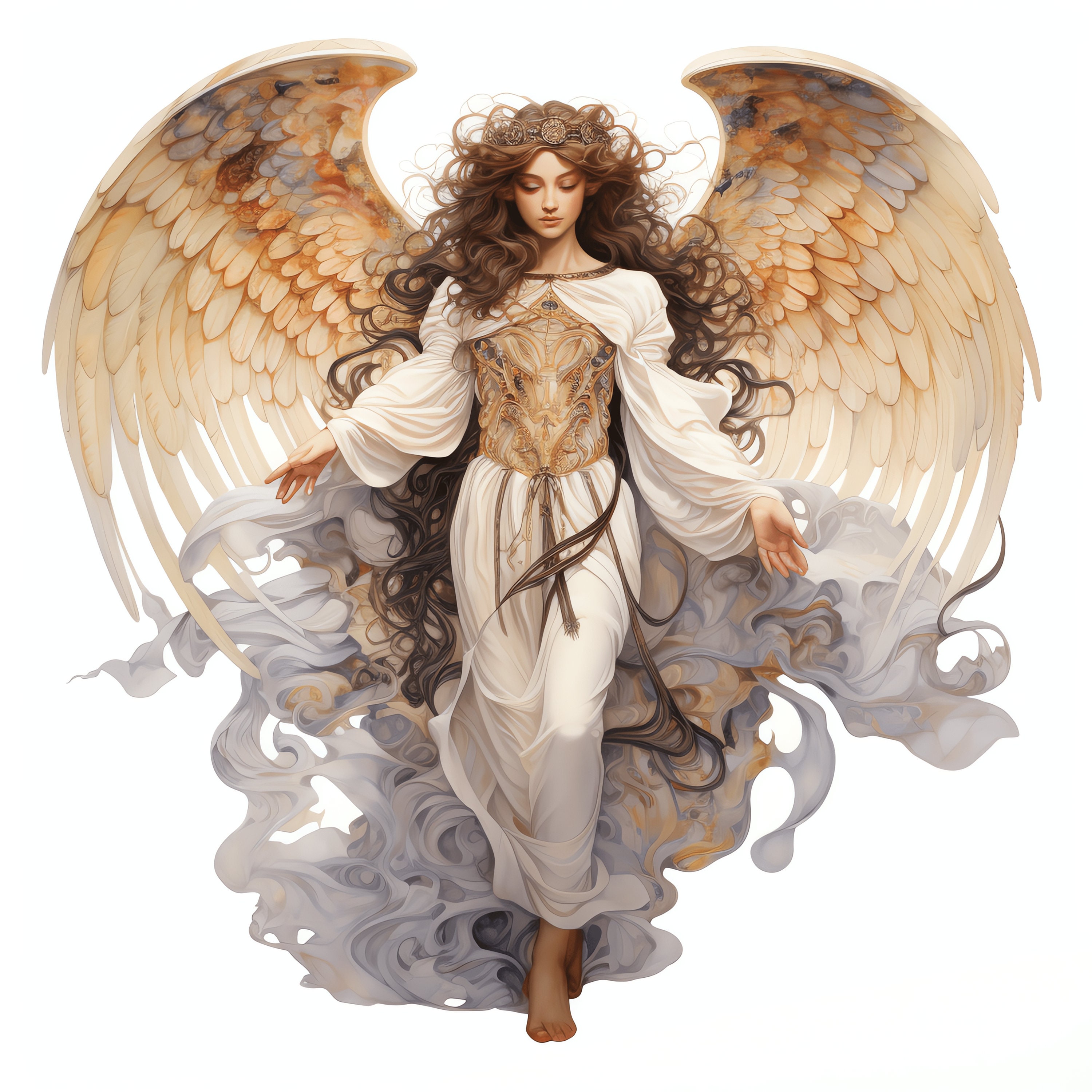 Angel on a White or Neutral Background Clipart Bundle - 50 High Quality ...