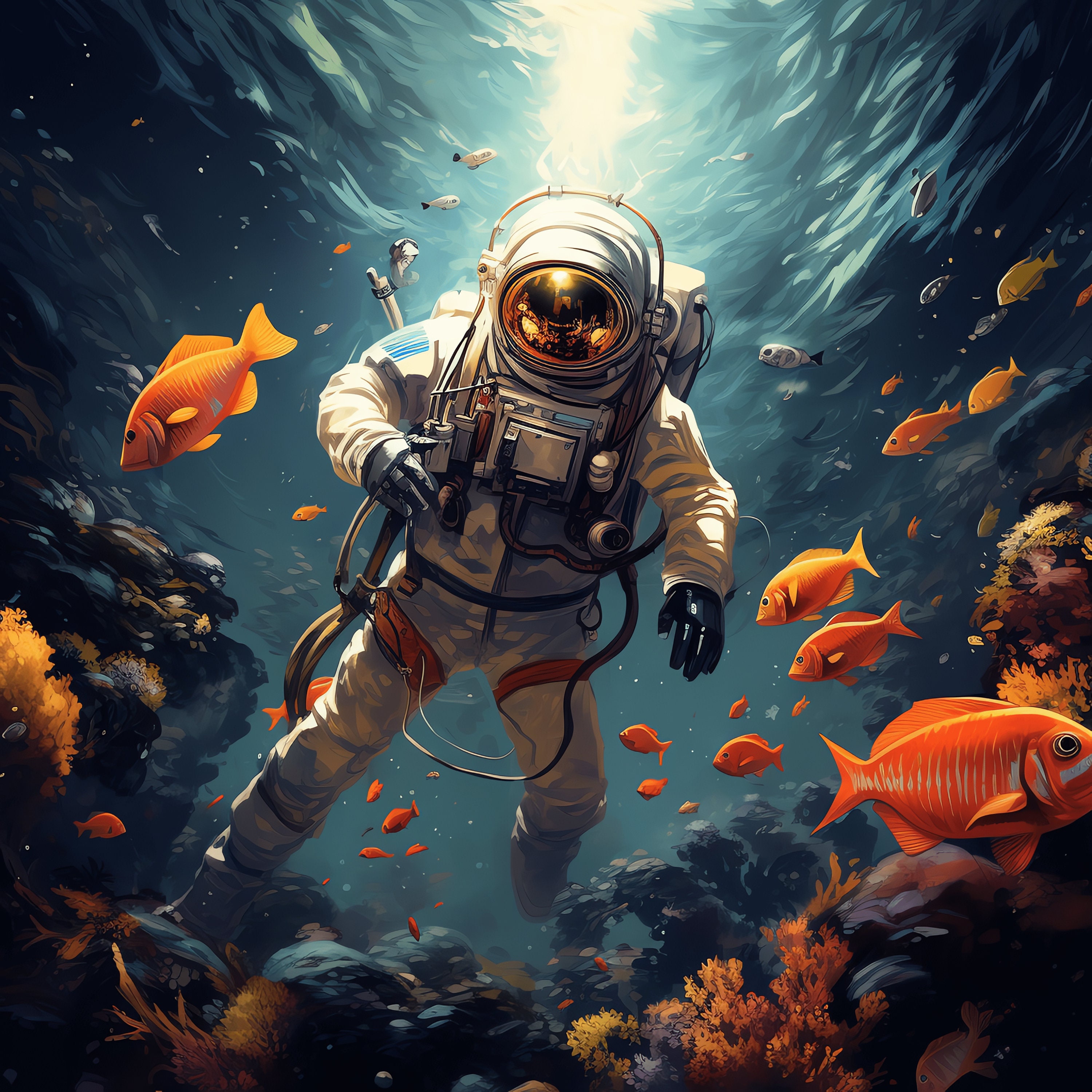Astronaut Underwater PNG Clipart Bundle 40 High Quality PNG Instant ...