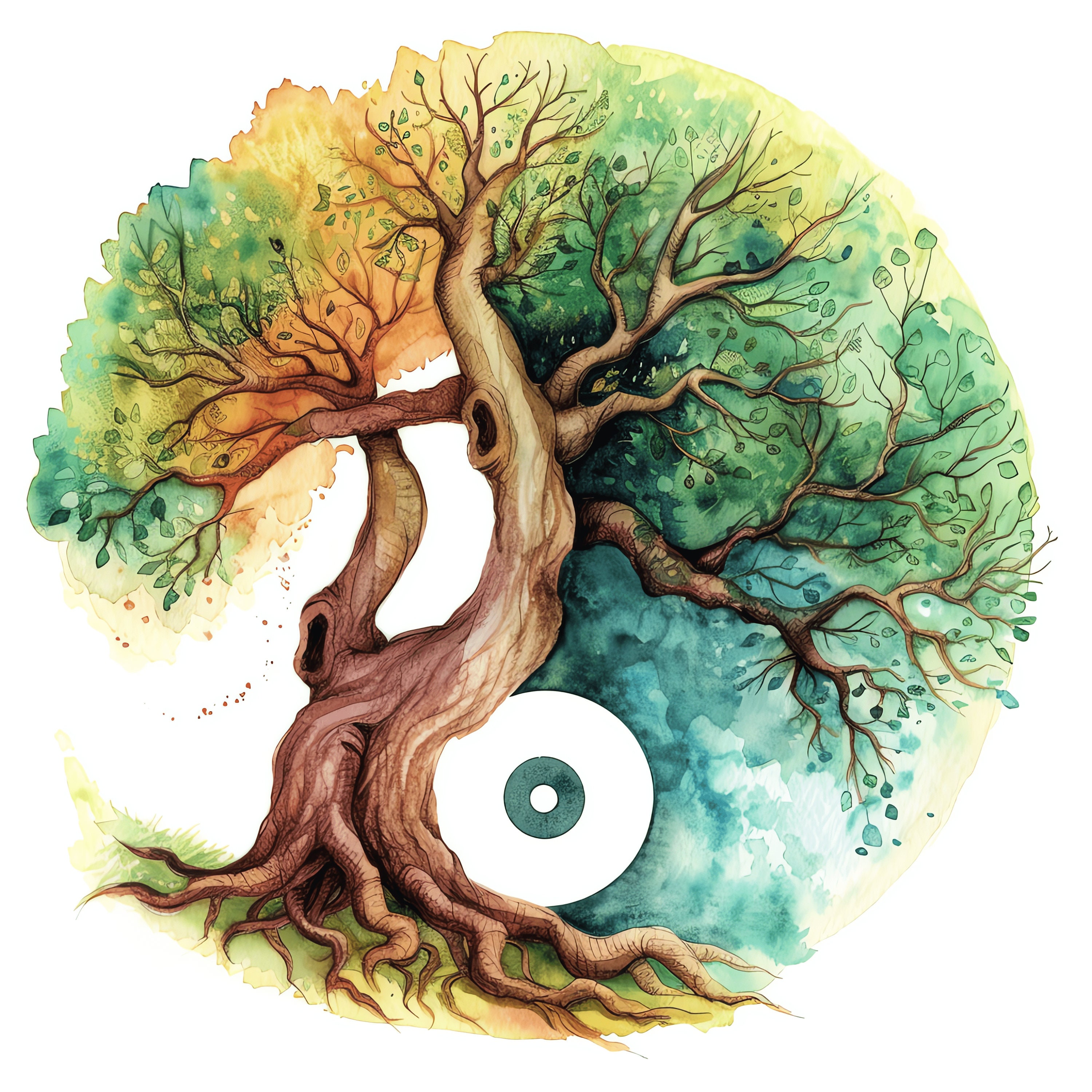 Yin Yang Tree PNG Clipart Bundle 50 High Quality PNG Instant Download ...