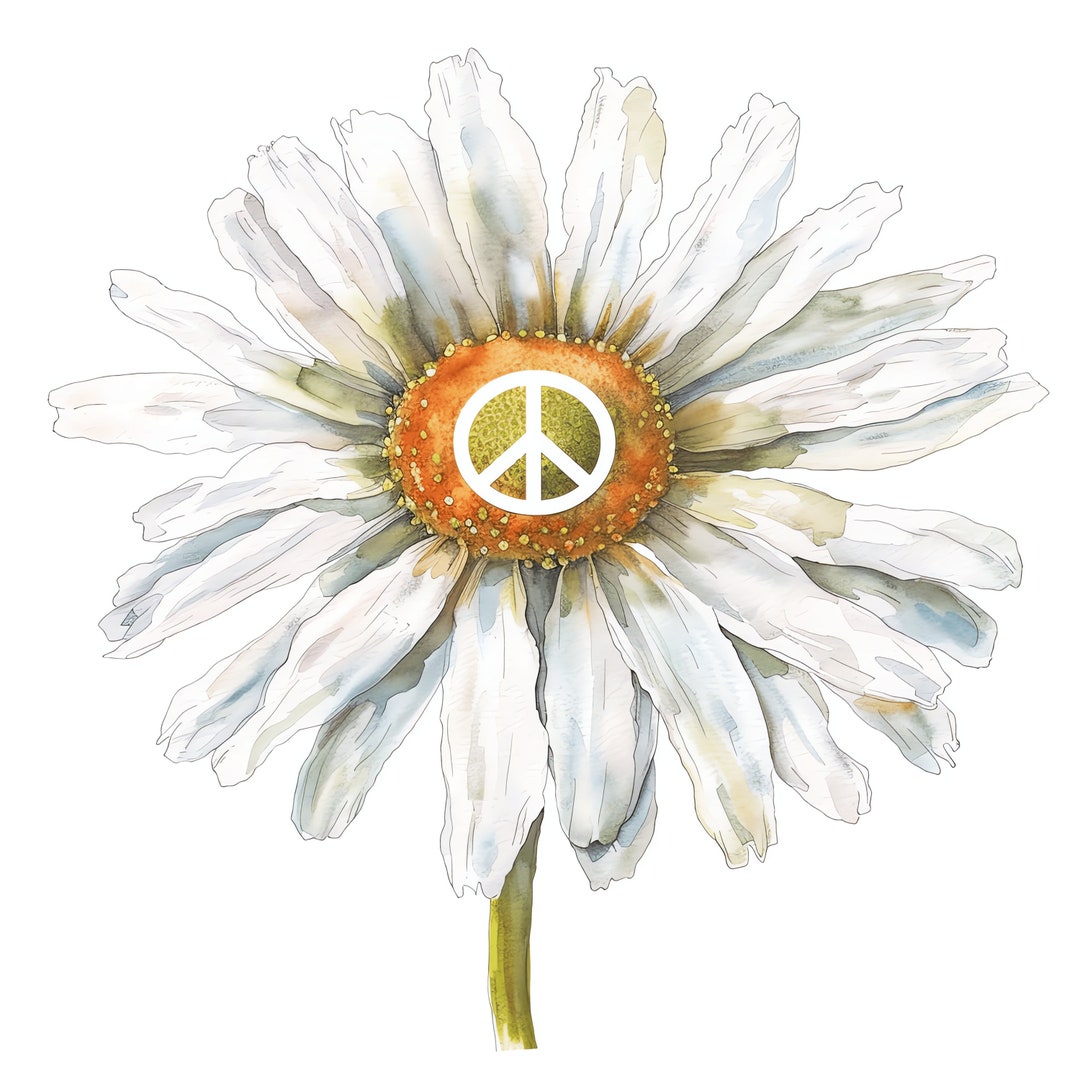 Daisy Peace Sign PNG Clipart Bundle 47 High Quality PNG Instant ...