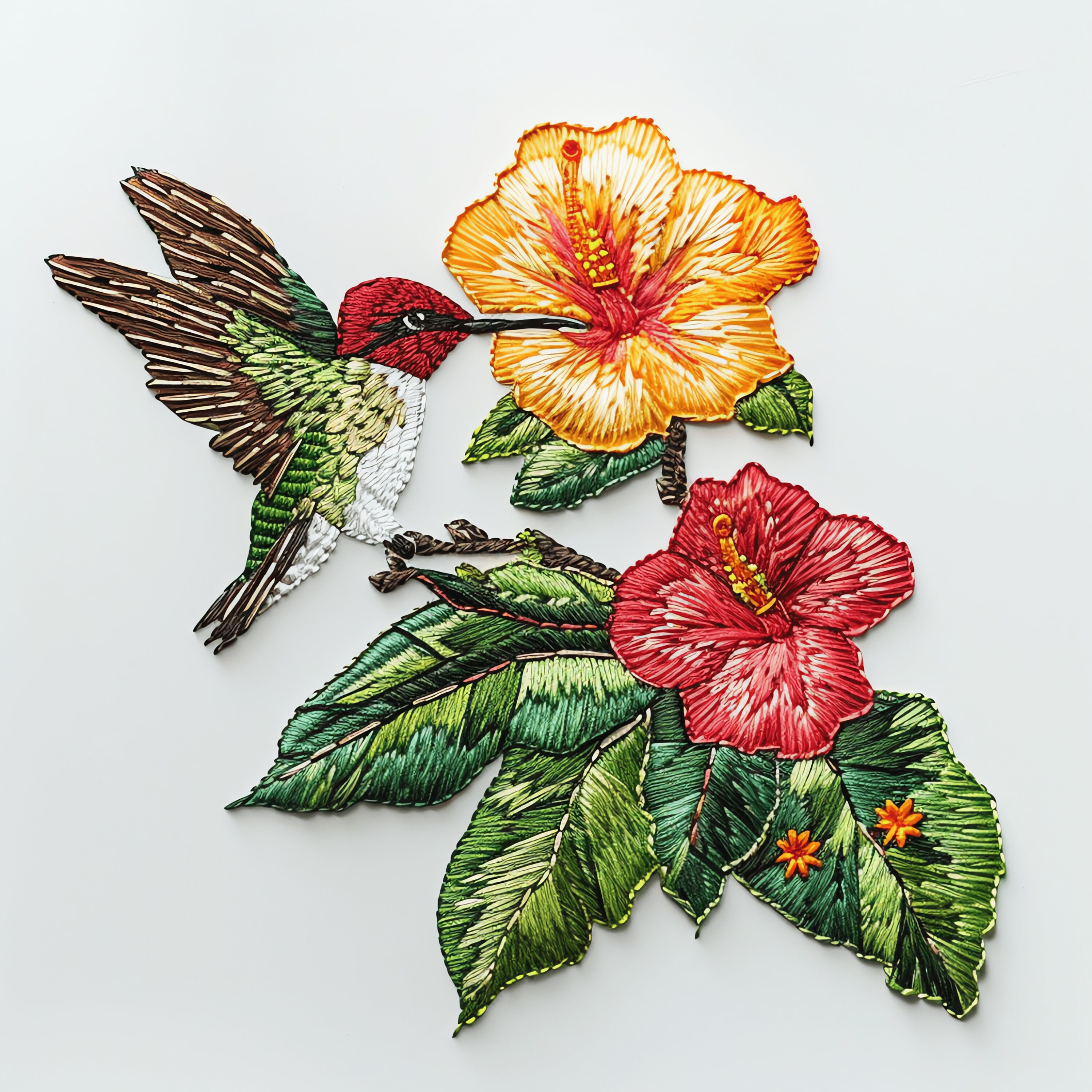 Embroidered Hummingbird PNG Clipart Bundle 48 High Quality PNG Instant ...