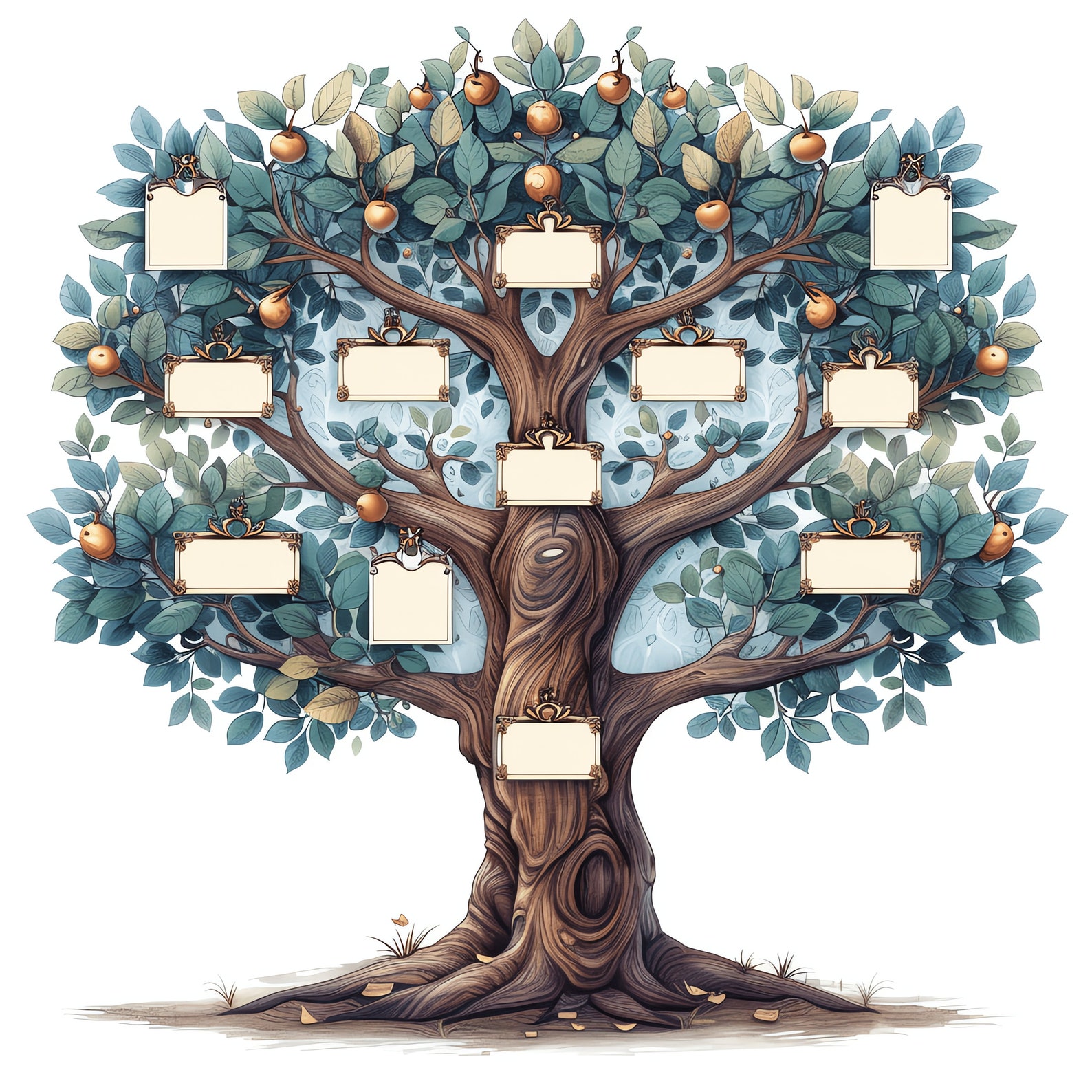 Family Tree With Placeholders PNG Clipart Bundle - 40 High Quality PNG ...