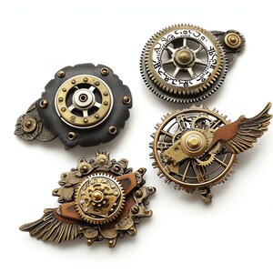 Steampunk Badges Photos PNG Clipart Bundle 51 High Quality PNG Instant ...