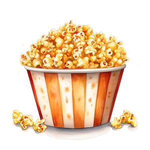 Popcorn Clipart - 40 High Quality Jpgs - Digital Download - Card Making ...