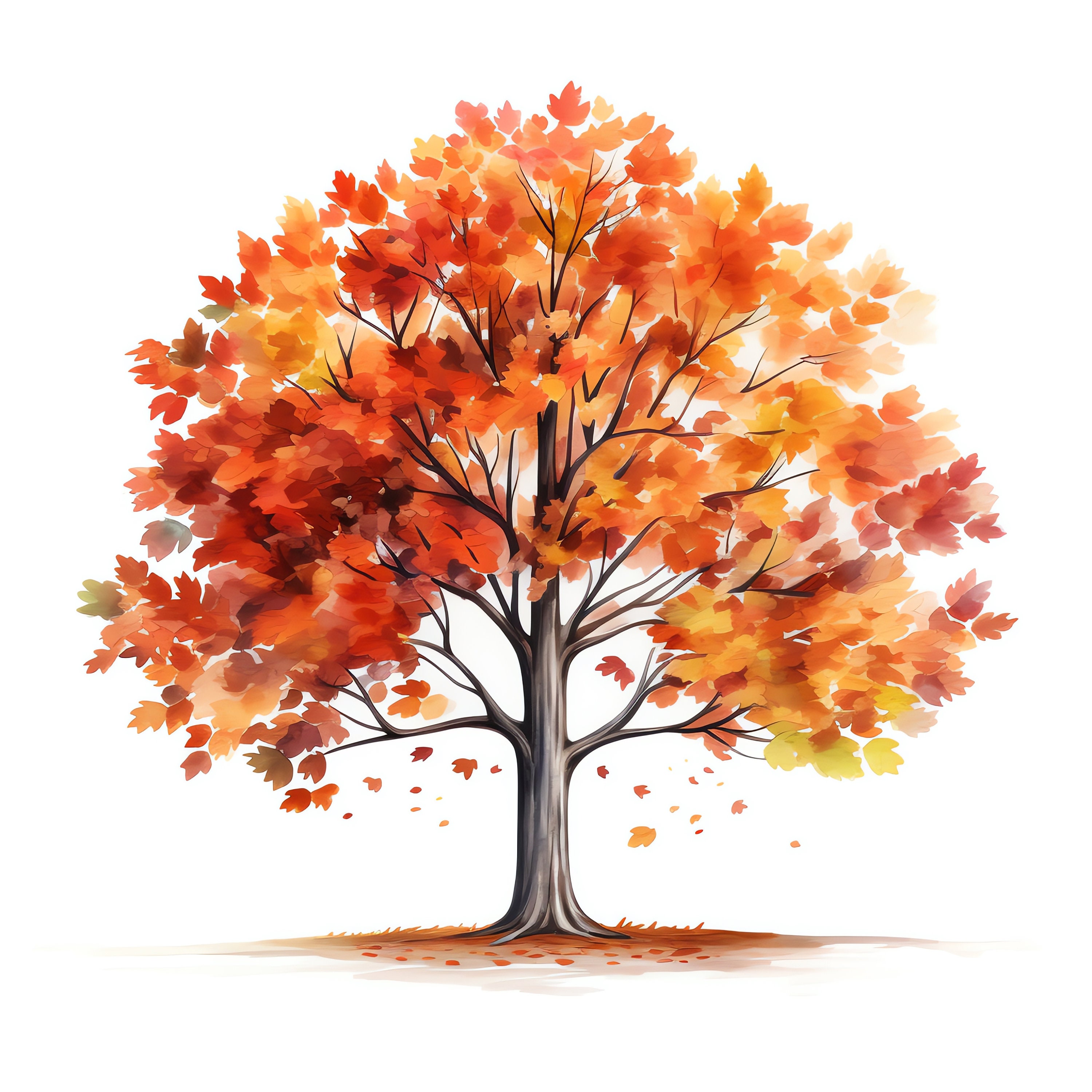 Fall Tree Clipart 50 High Quality Jpgs Digital Download Card Making ...