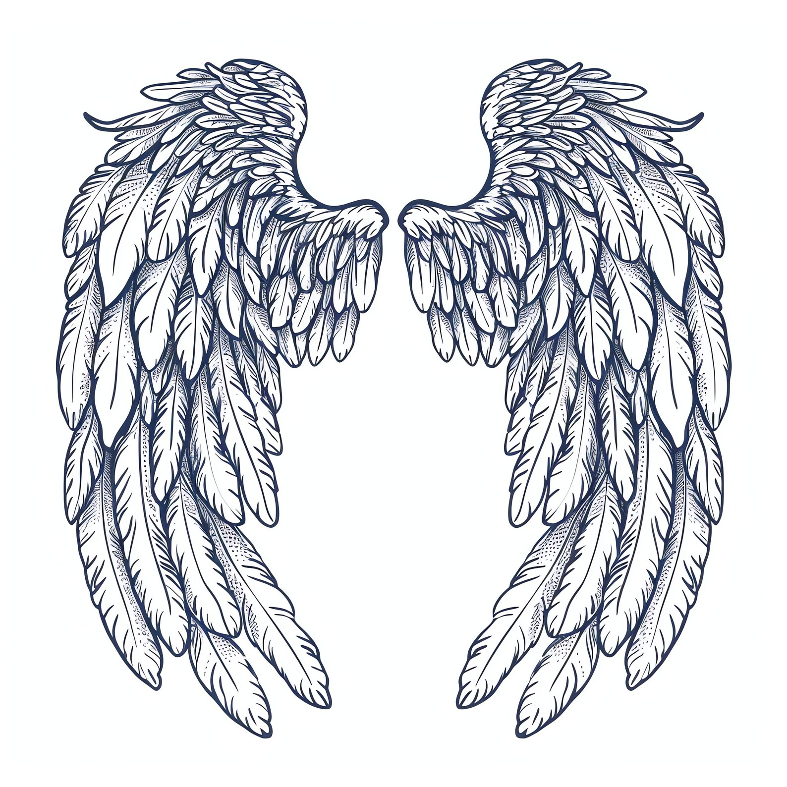 Simple Angel Wings PNG Clipart Bundle 50 High Quality PNG Instant ...