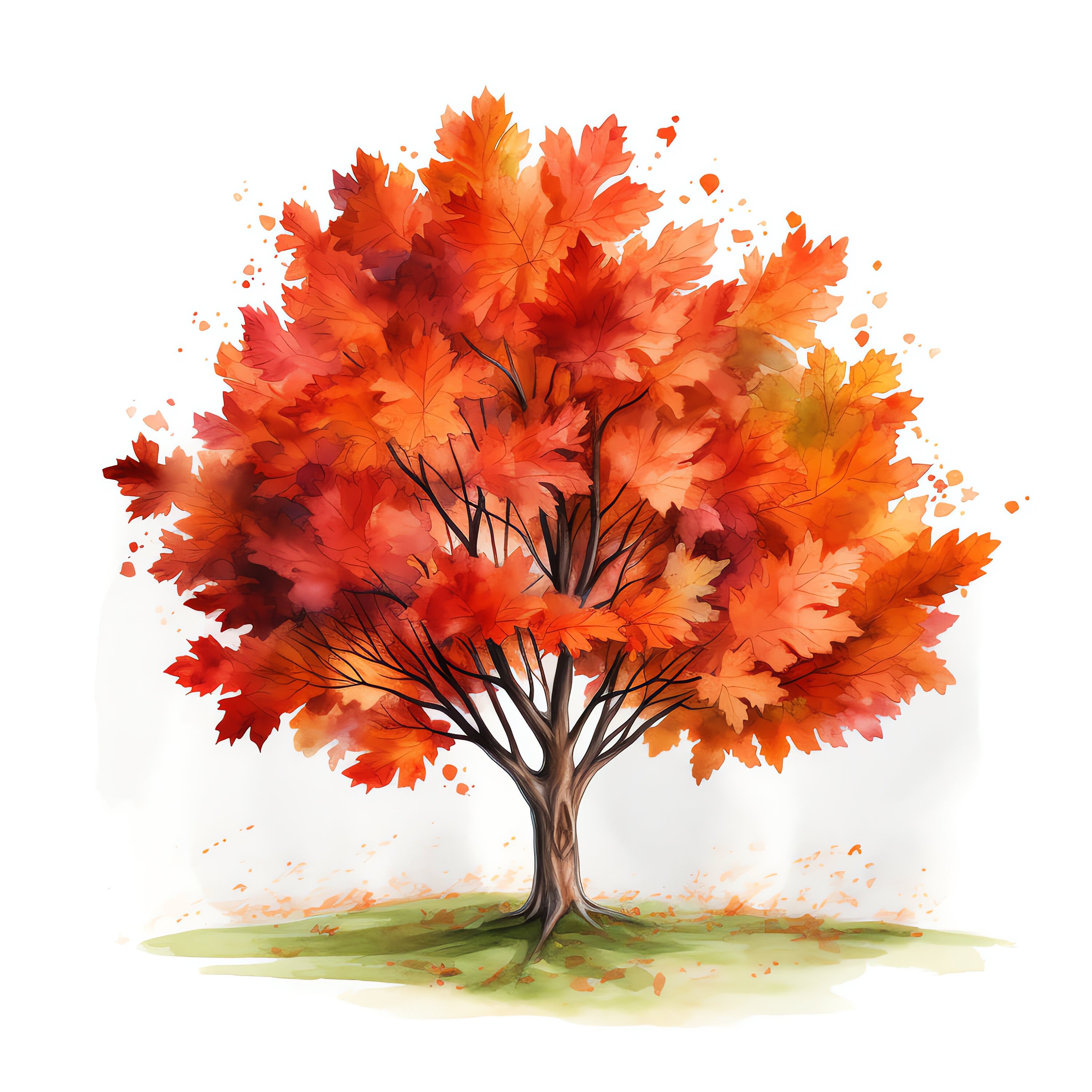 Fall Tree Clipart - 50 High Quality Jpgs - Digital Download - Card ...