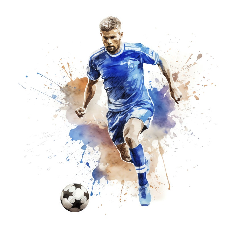 Soccer Player Clipart - 40 High Quality Jpgs - Digital Download - Card ...