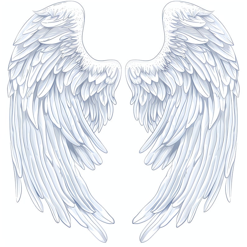 Simple Angel Wings PNG Clipart Bundle 50 High Quality PNG Instant ...