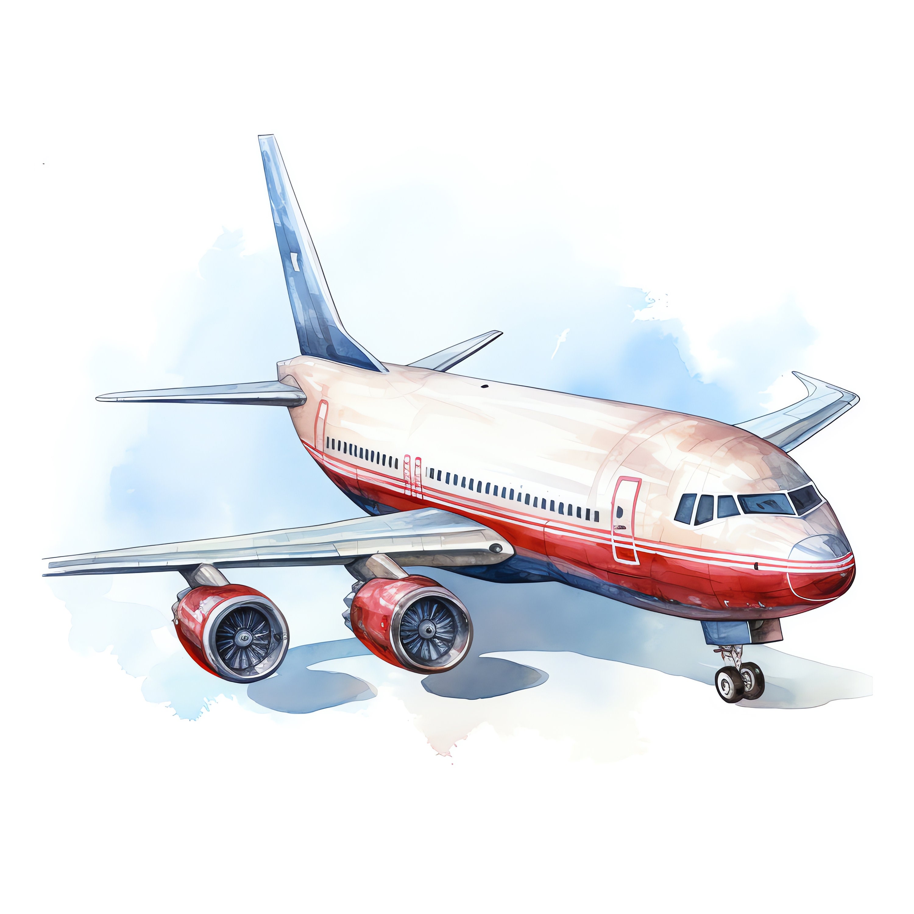 Airplane and Helicopter Clipart - 40 High Quality Jpgs - Digital ...