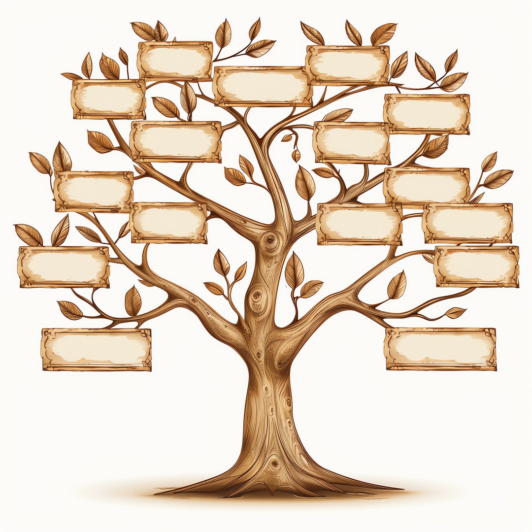 Family Tree With Placeholders PNG Clipart Bundle - 40 High Quality PNG ...