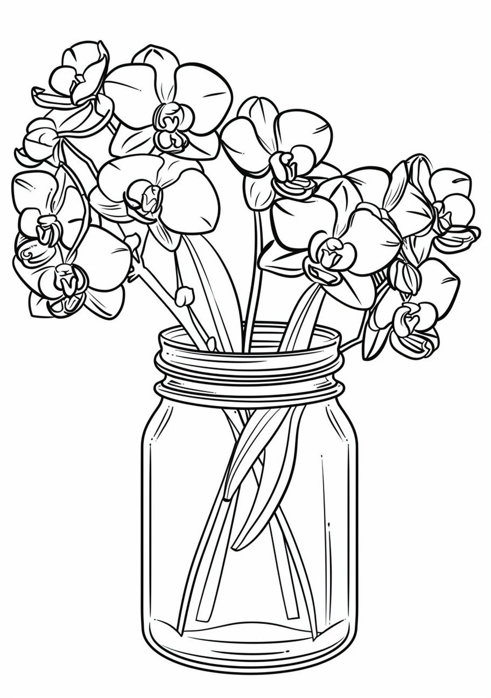 Flower Jar Coloring Pages PDF Bundle 34 High Quality Images Instant ...