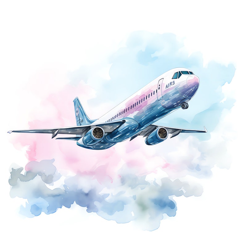 Airplane and Helicopter Clipart - 40 High Quality Jpgs - Digital ...