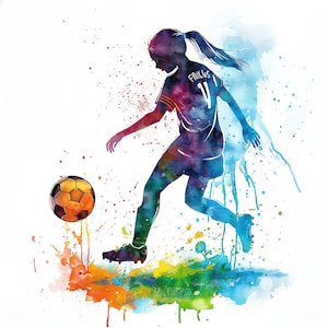 Soccer Girls PNG Clipart Bundle - 45 High Quality PNG - Instant ...