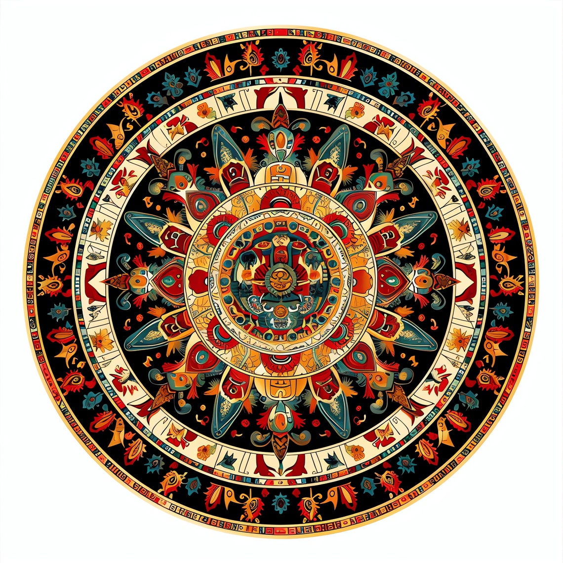 Mayan Mandala PNG Clipart Bundle 50 High Quality PNG Instant Download ...