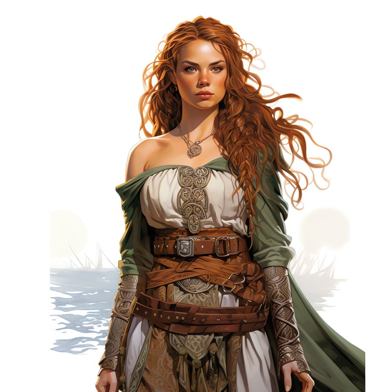 Celtic Warrior Princess Clipart - 45 High Quality Jpgs - Digital ...