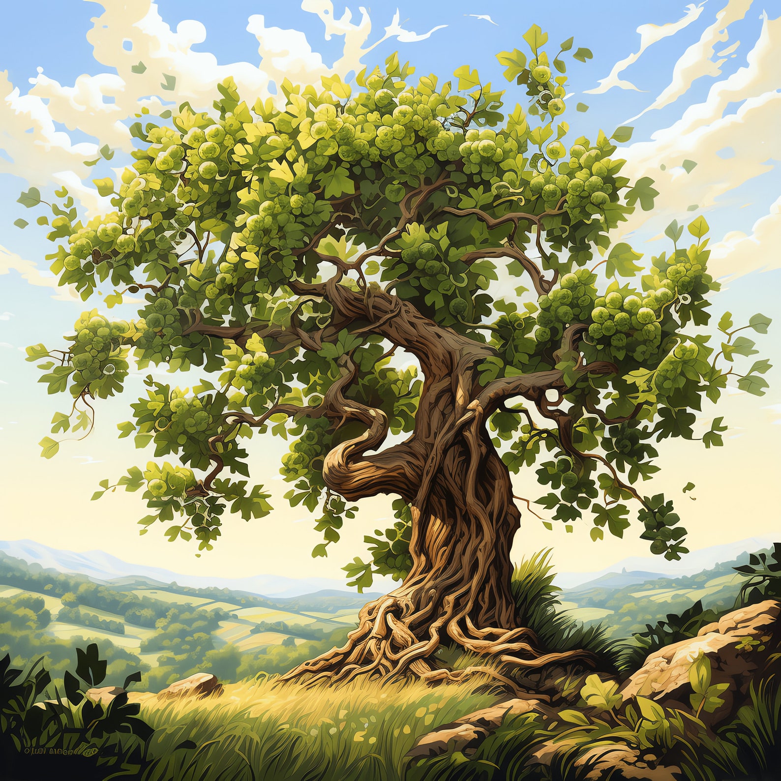 Seasonal Oak Tree PNG Clipart Bundle - 50 Quality PNG Instant Download ...