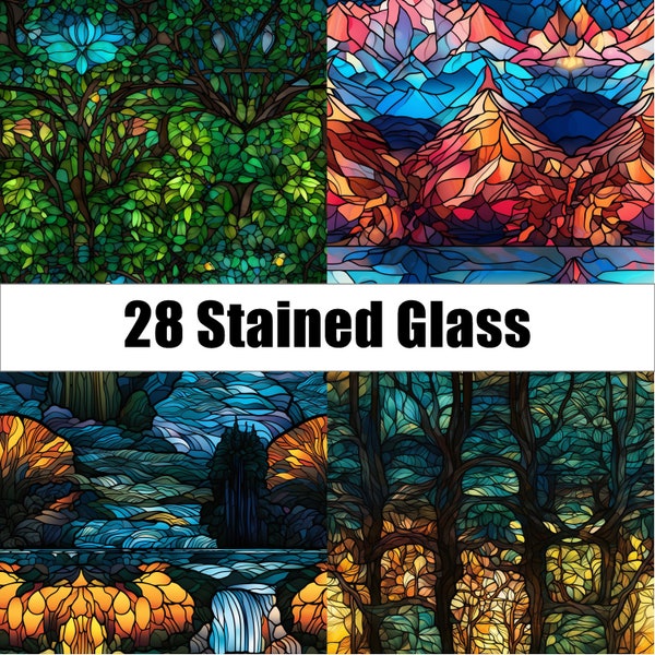 Stained Glass Waterfall Pattern - Etsy