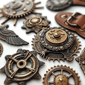 Steampunk Badges Photos PNG Clipart Bundle 51 High Quality PNG Instant ...