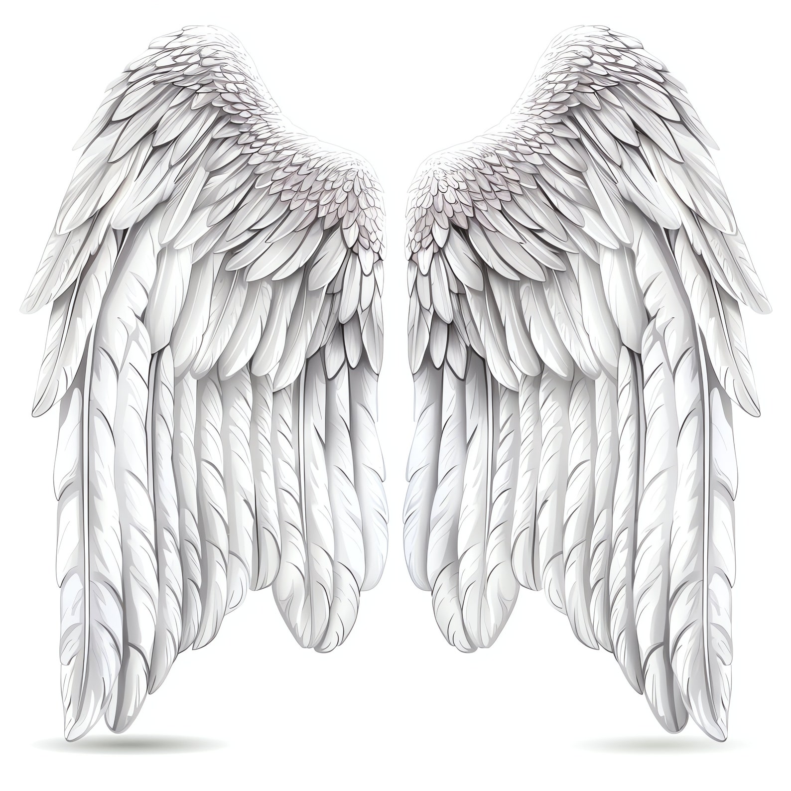 Simple Angel Wings PNG Clipart Bundle 50 High Quality PNG Instant ...