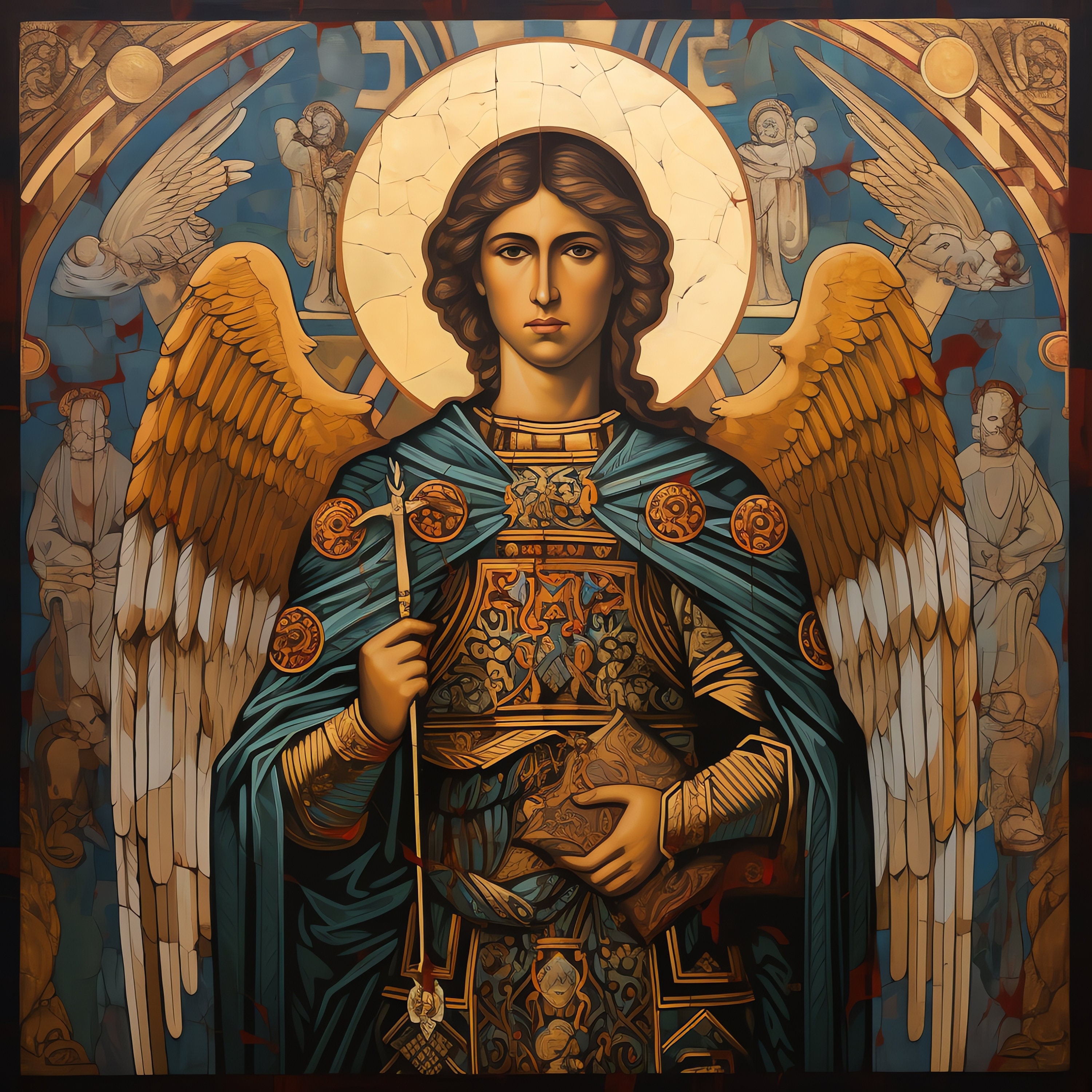 Archangel Byzantine Icon Clipart 40 High Quality Jpgs Digital Download ...