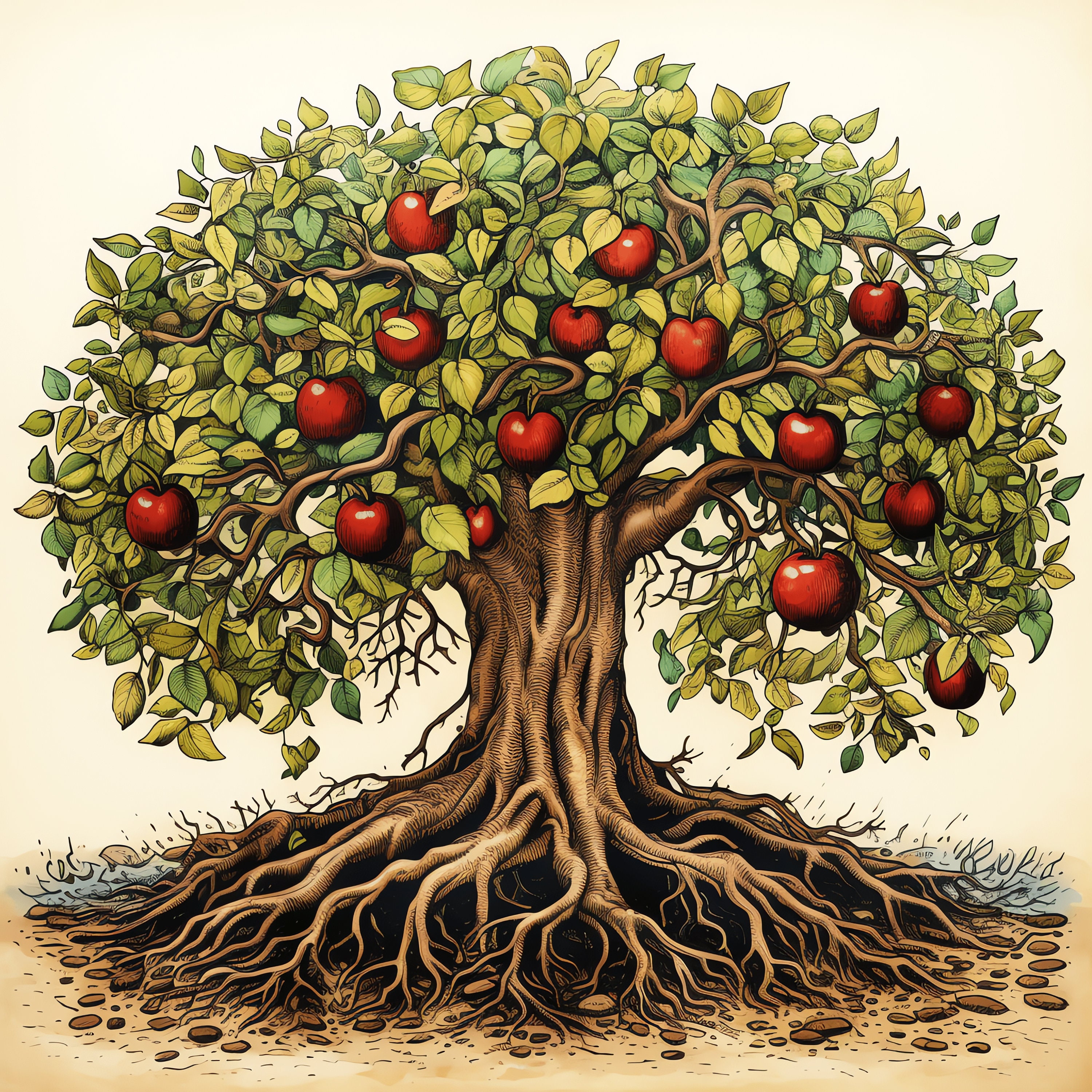 Renaissance Tree With Roots PNG Clipart Bundle 45 High Quality PNG ...