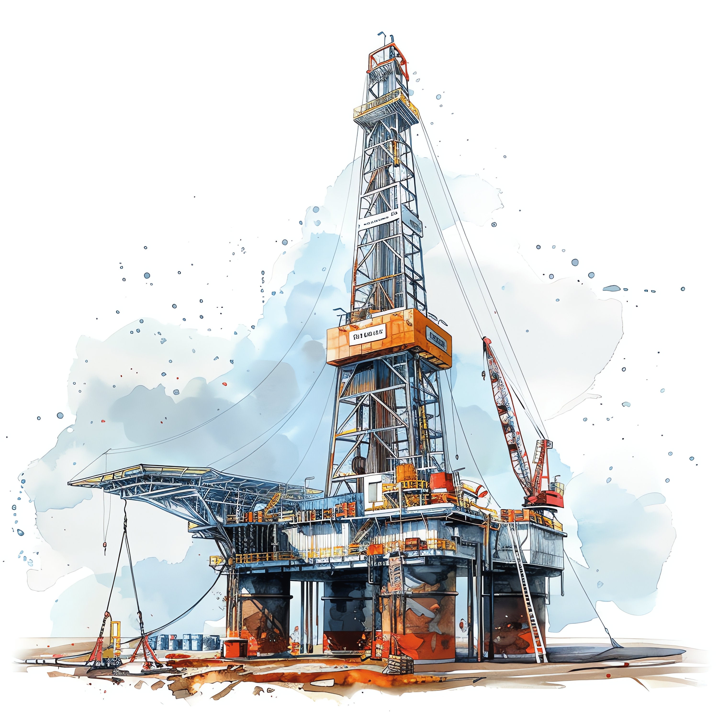 Oil Rig PNG Clipart Bundle - 48 High Quality PNG - Instant Download ...