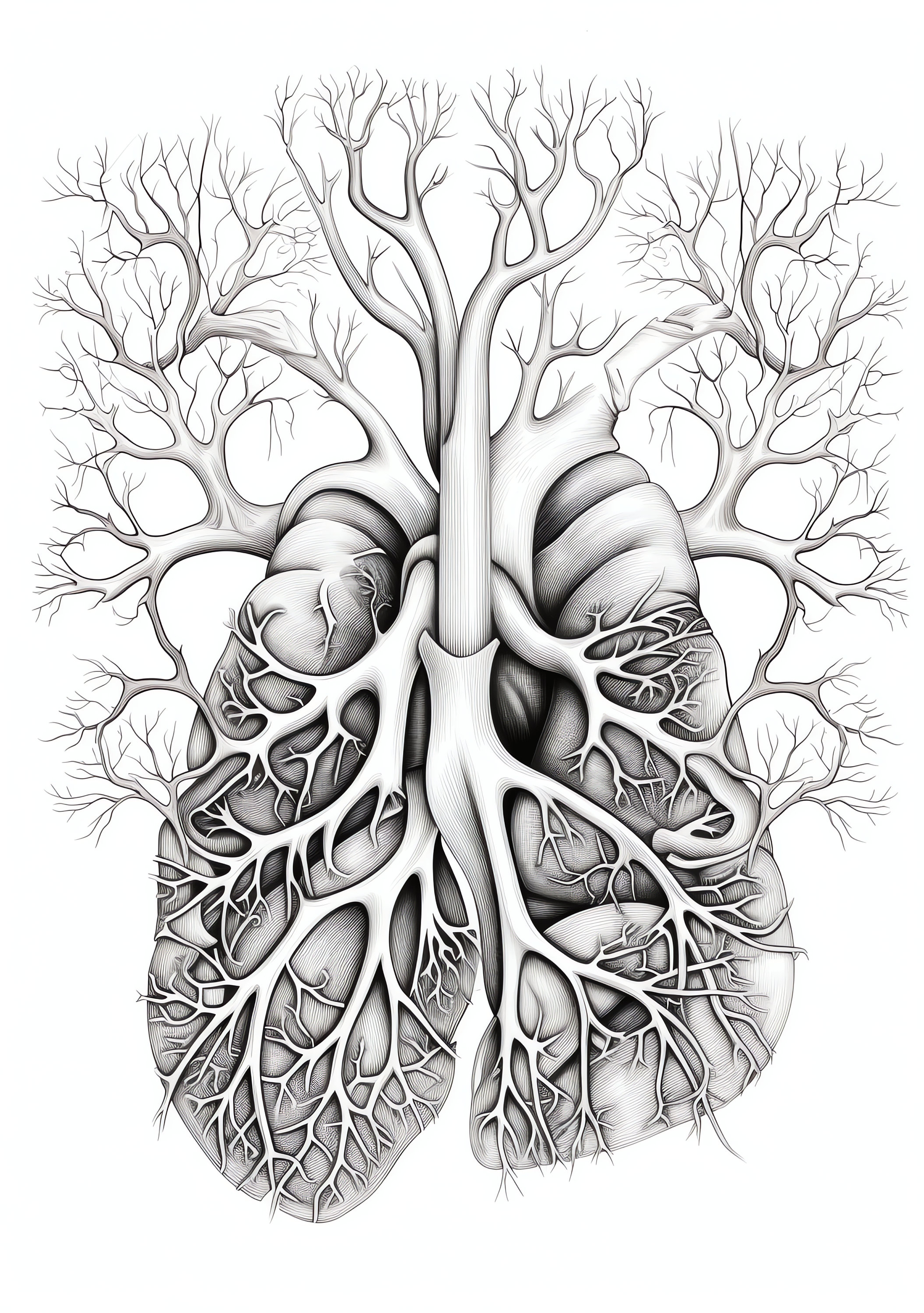 Artistic Anatomy Coloring Pages - 30 High Quality PNG - Instant ...