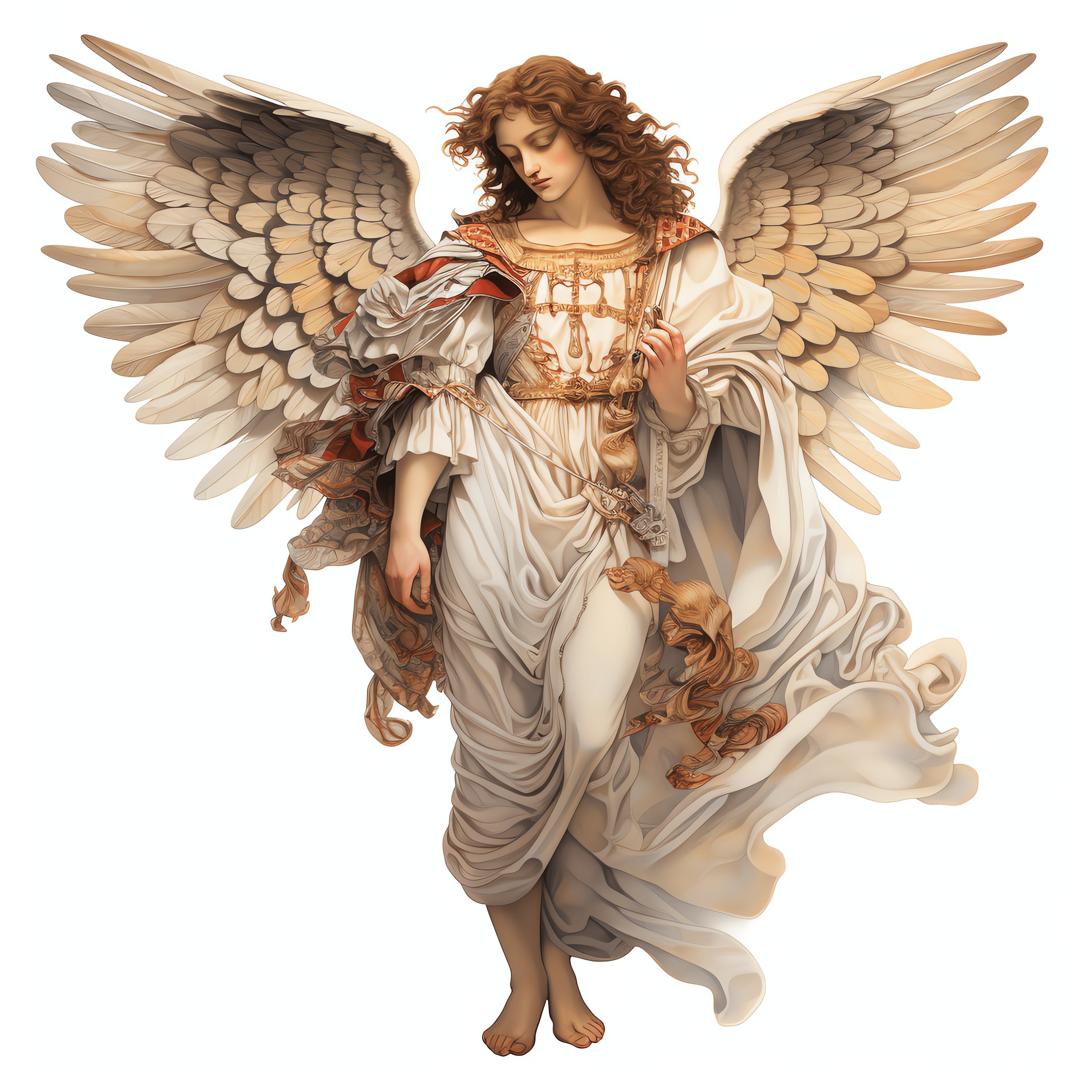 Angel on a White or Neutral Background Clipart Bundle - 50 High Quality ...