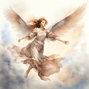 Victorian Angel Watercolor Bundle - 35 High Quality PNG - Instant ...