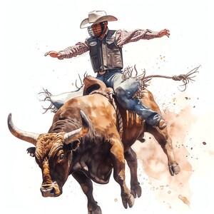 Rodeo Watercolor Clipart Bundle - 44 High Quality PNG - Instant ...