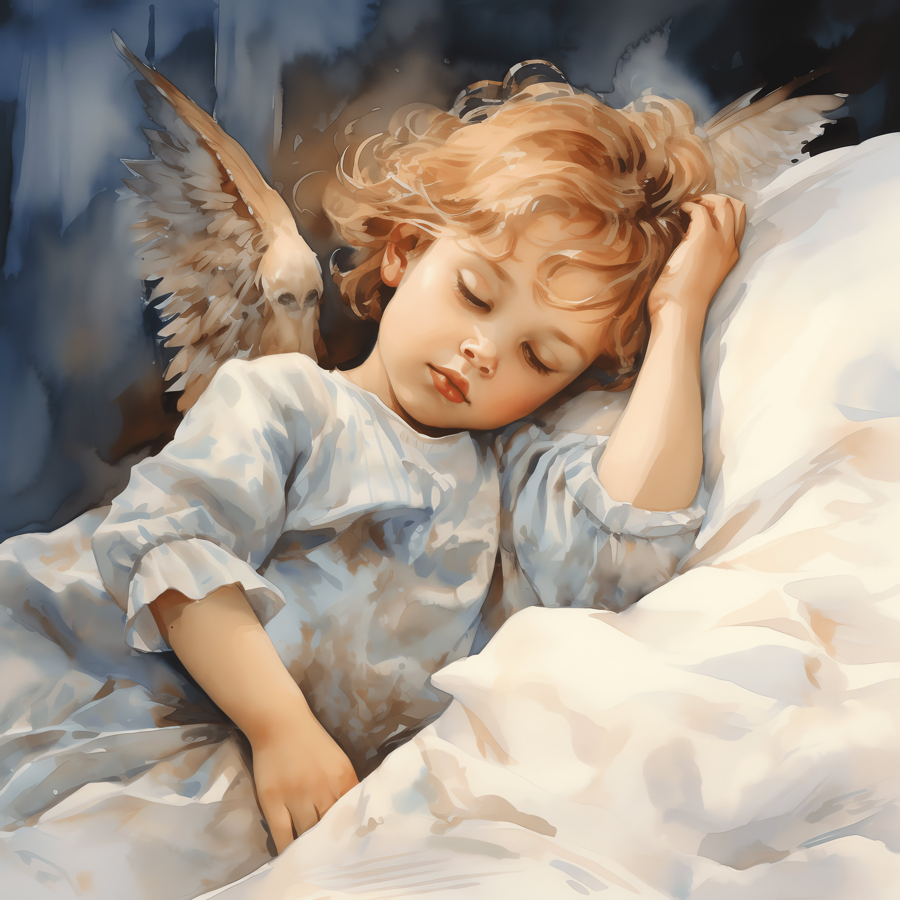 Child Angel Watercolor PNG Clipart 40 High Quality PNG Instant Download ...