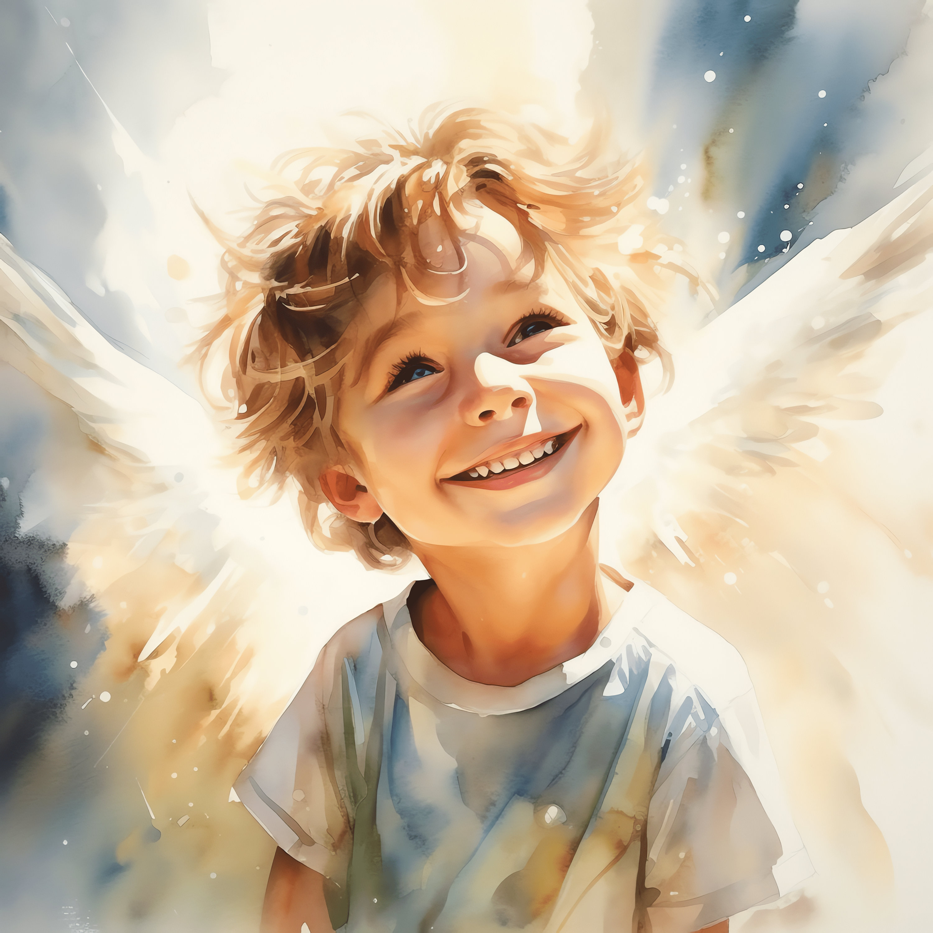 Child Angel Watercolor PNG Clipart 40 High Quality PNG Instant Download ...