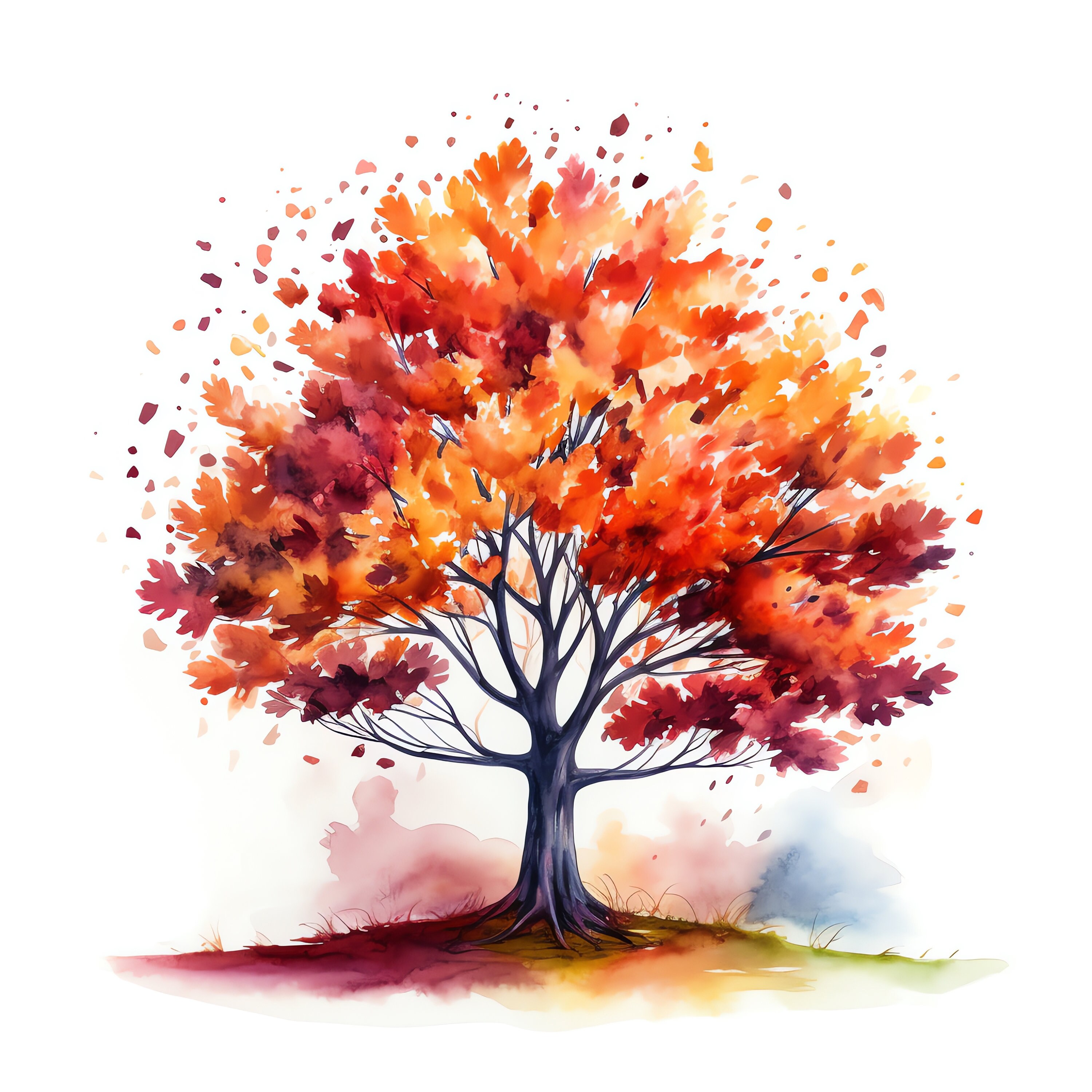 Fall Tree Clipart 50 High Quality Jpgs Digital Download - Etsy