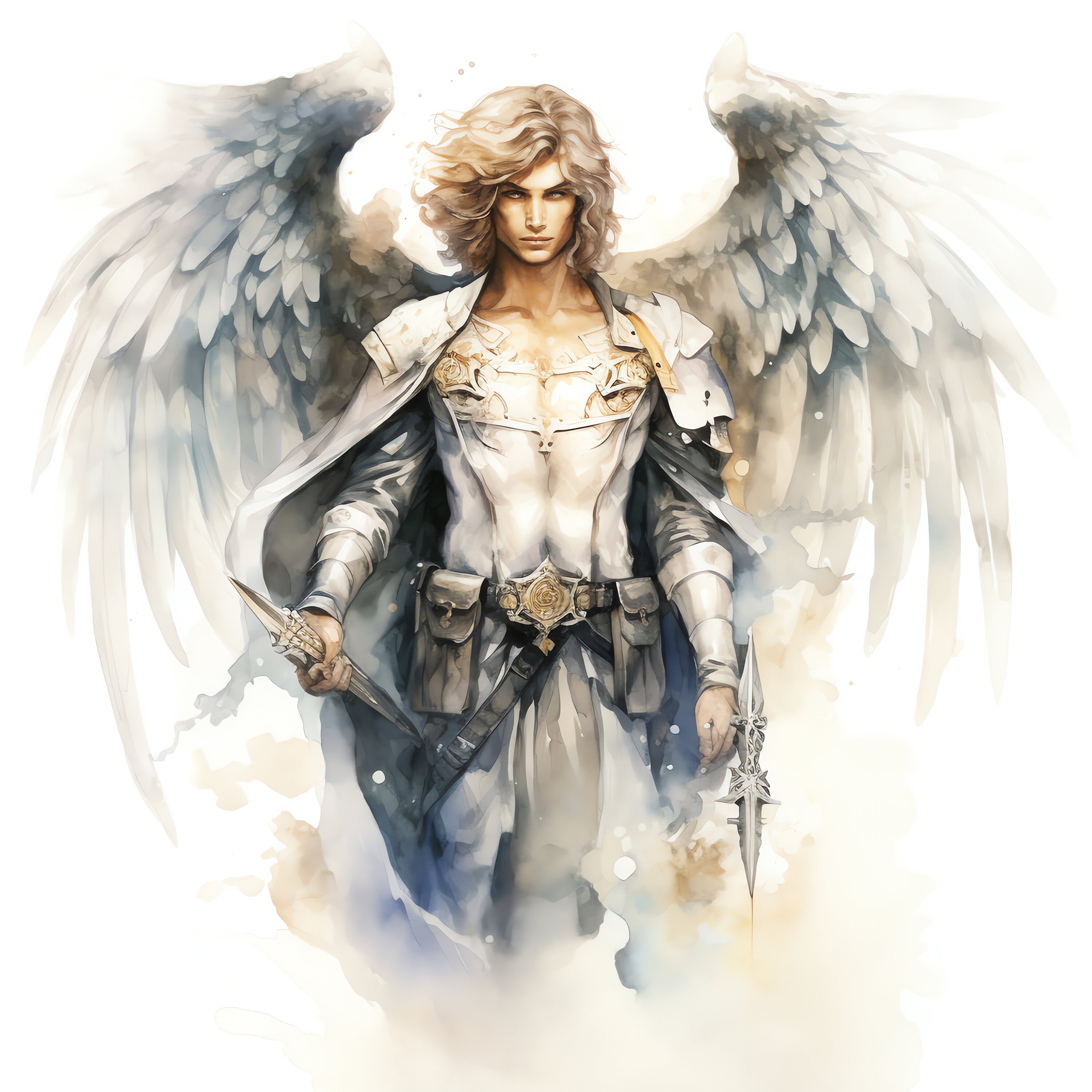 Archangel Watercolor Clipart 50 High Quality Jpgs Digital Download Card ...