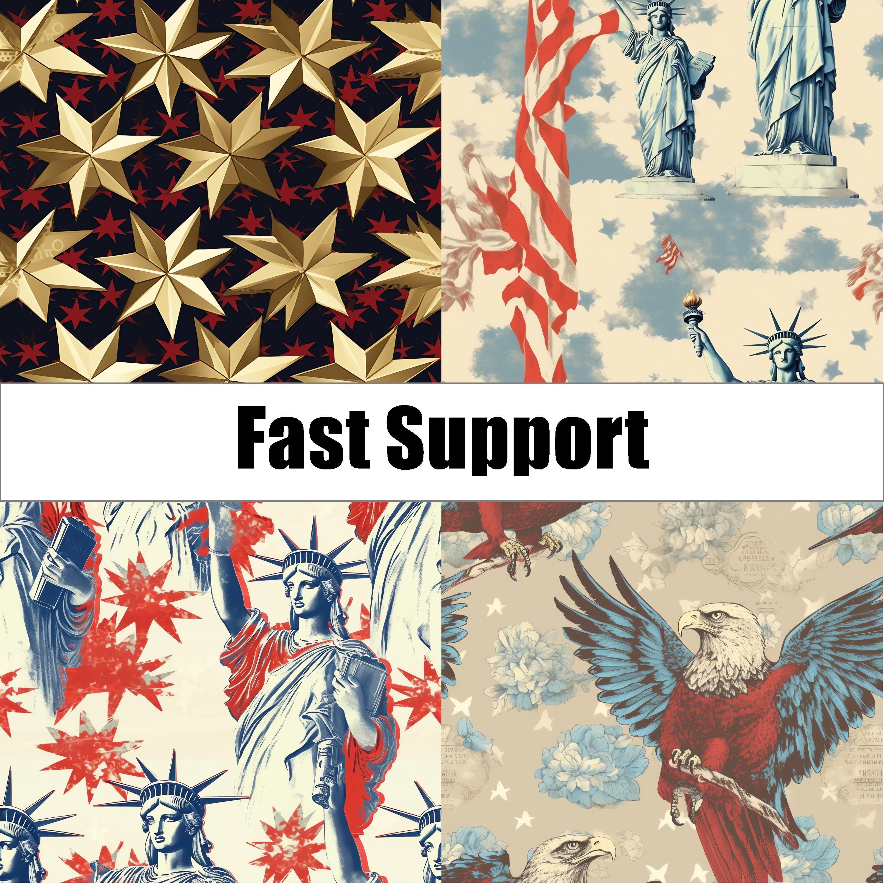 28 Memorial Day Seamless Patterns Digital Paper Set, Red White and Blue ...